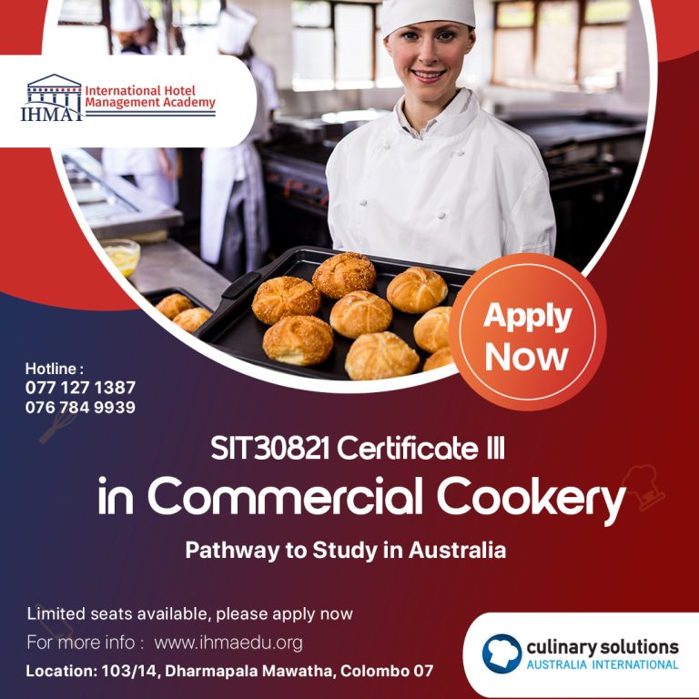 SIT30821 Certificate III in Commercial Cookery – International ...